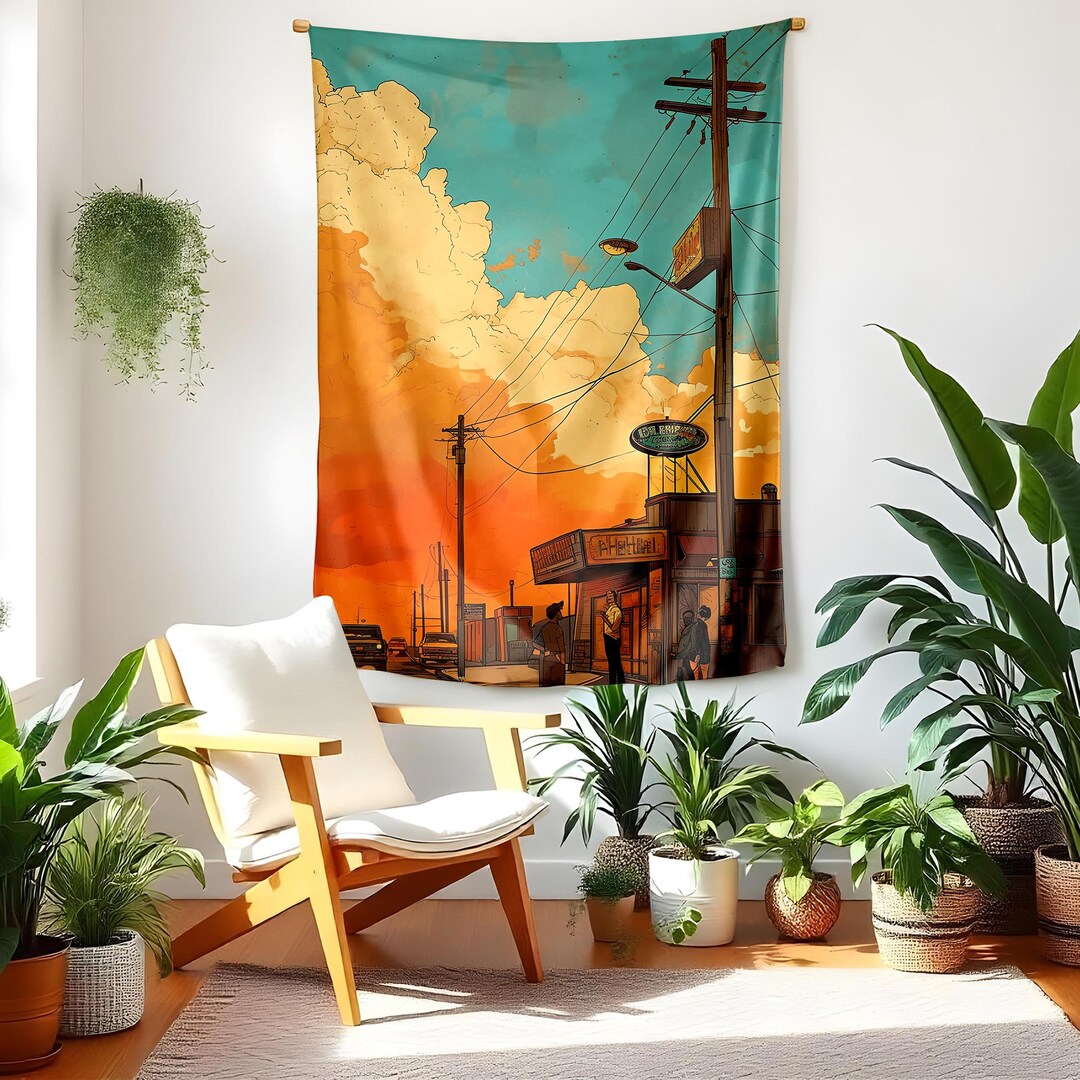 Retro-Futurismus Tankstelle Pixel Art | Mid-Century Modern Style ...