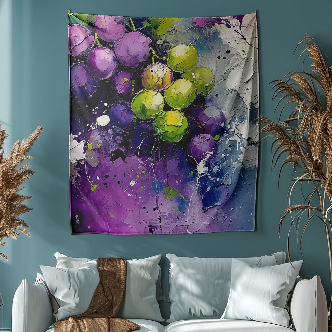 Impressionist & Expressionist Grapes Table Art | Acrylic Painting ...