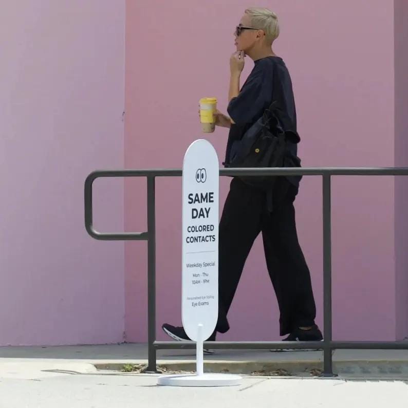 Custom Standing Directional Sign - Double-sided Wayfinding Signage ...