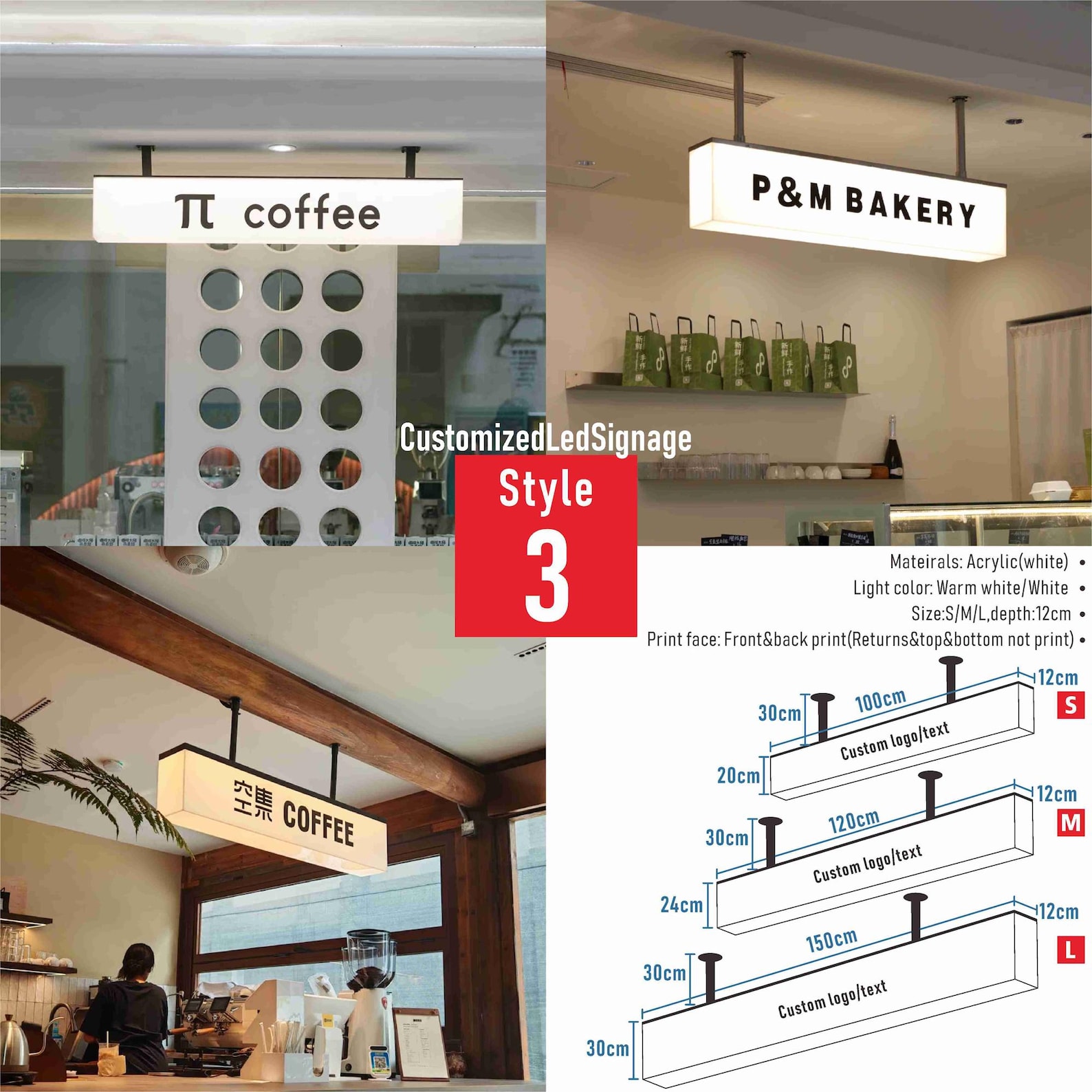 Double-sided LED Light Box for Retail Stores - Waterproof Exterior Sign ...