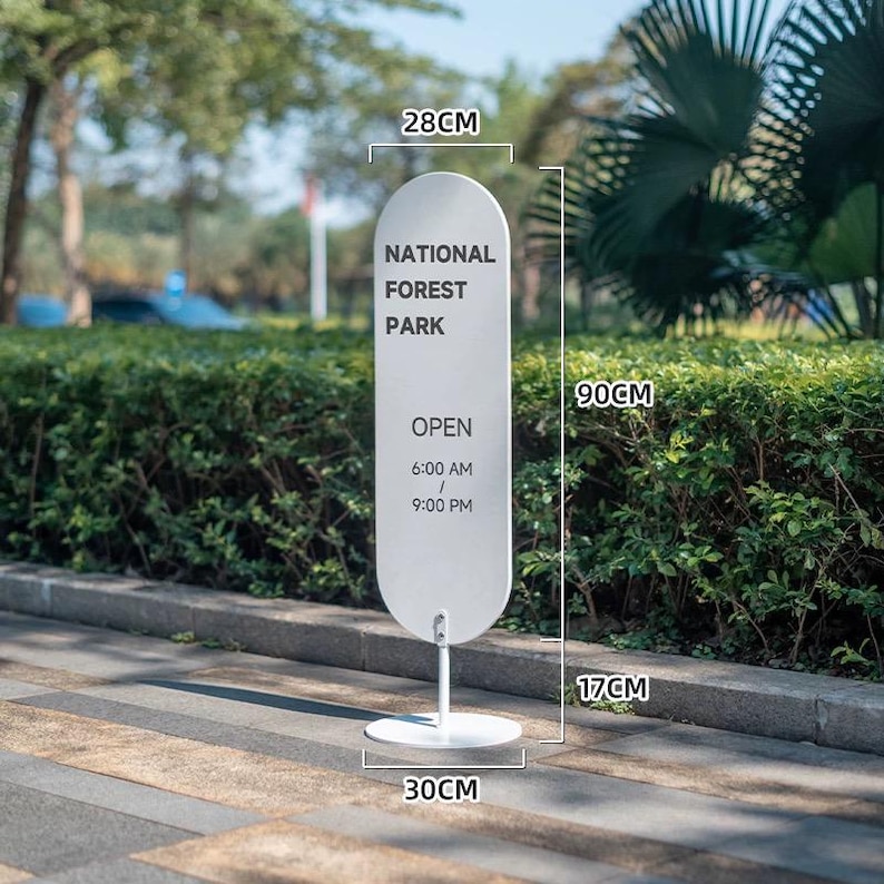 Custom Standing Directional Sign - Double-sided Wayfinding Signage ...