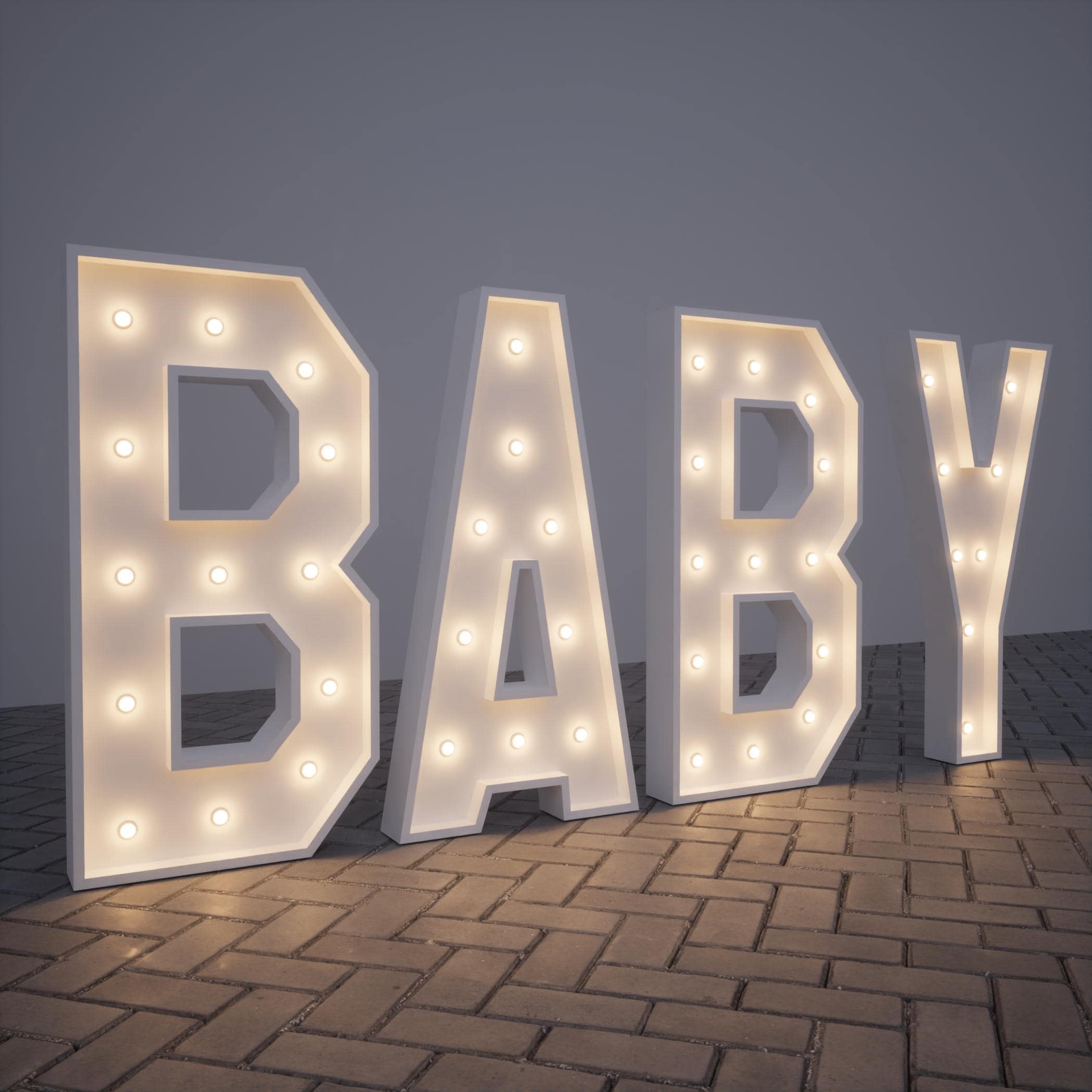 Custom Marquee Letter Sets - Build Any Word! 4ft/3ft LED Light up ...