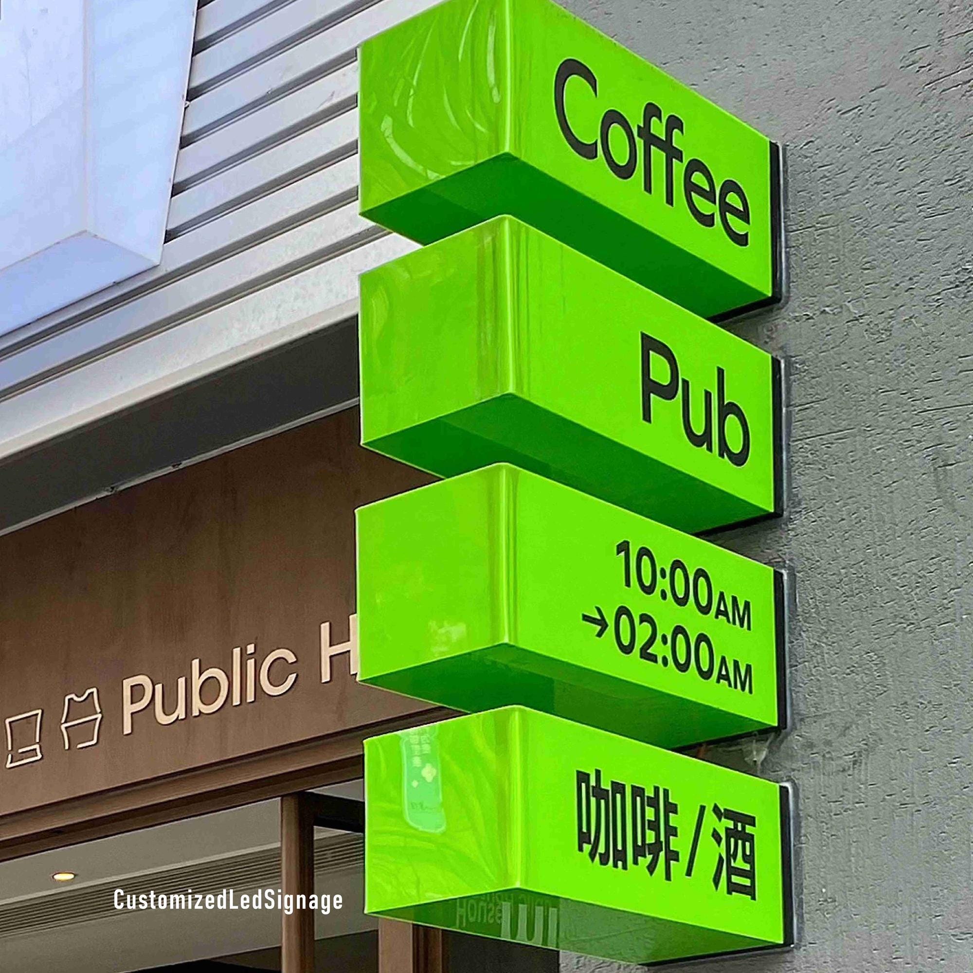 Rectangle LED Business Sign Light Box for Outdoor Storefront ...