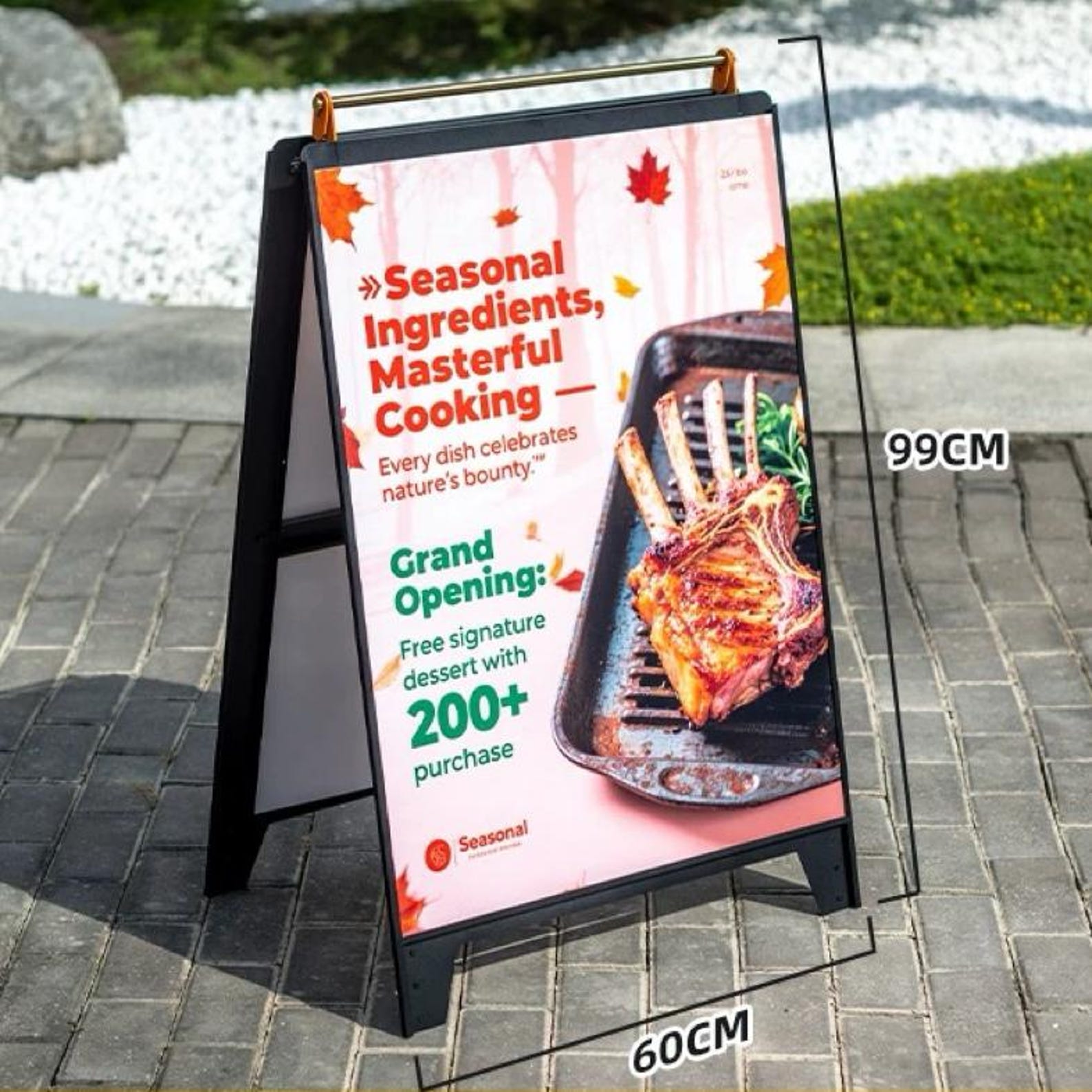 Collapsible Advertising Stand Mobile Display Board Double-sided Signage ...