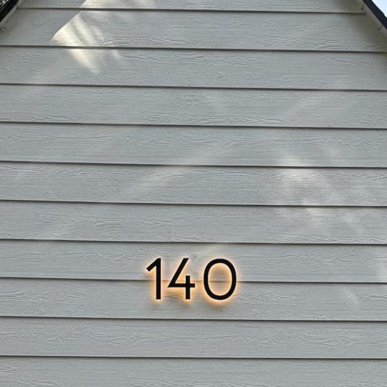 Modern LED Backlit House Numbers - Custom LED Backlit House Numbers ...