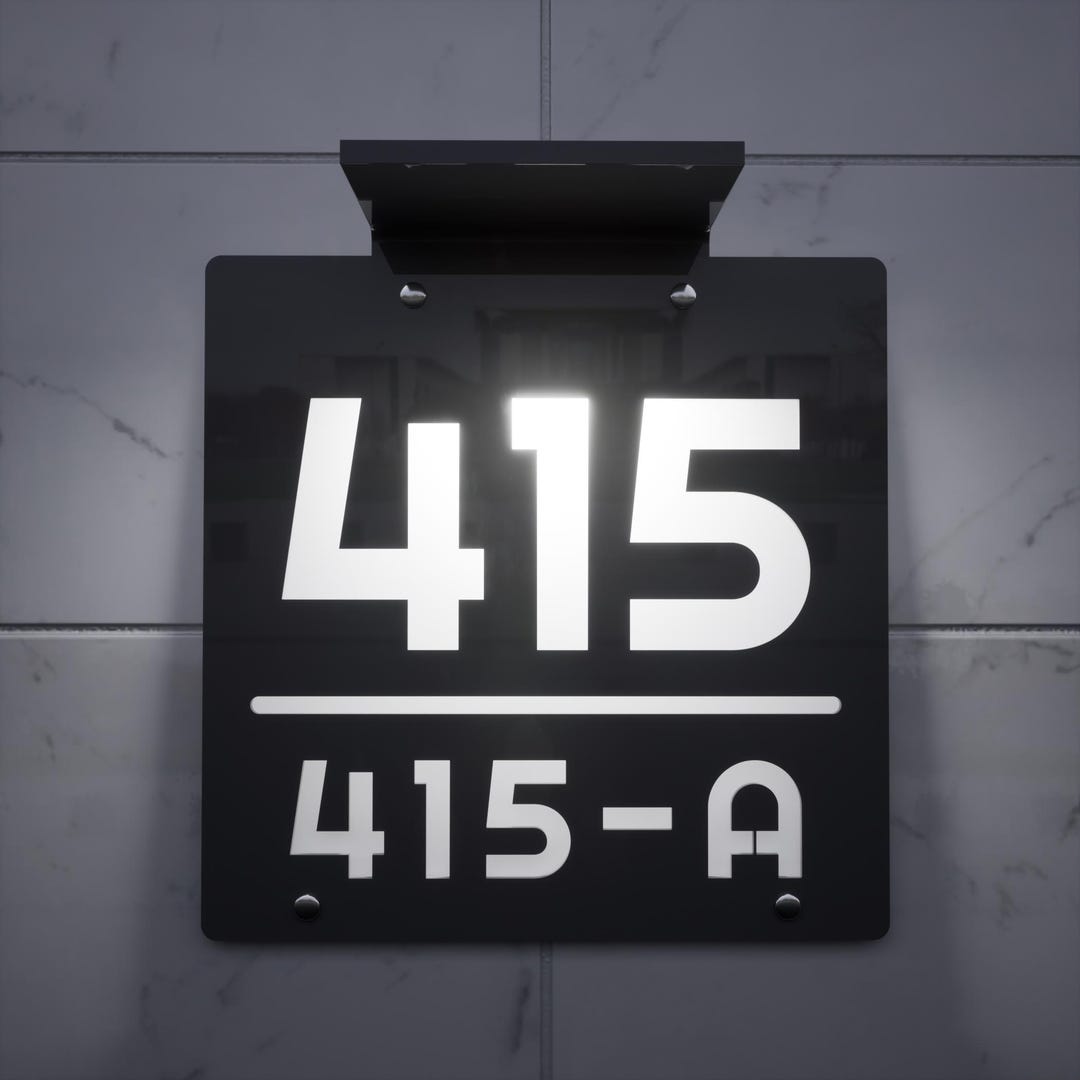 Solar Address Sign | No Wiring Needed | Custom Numbers | Automatic ...
