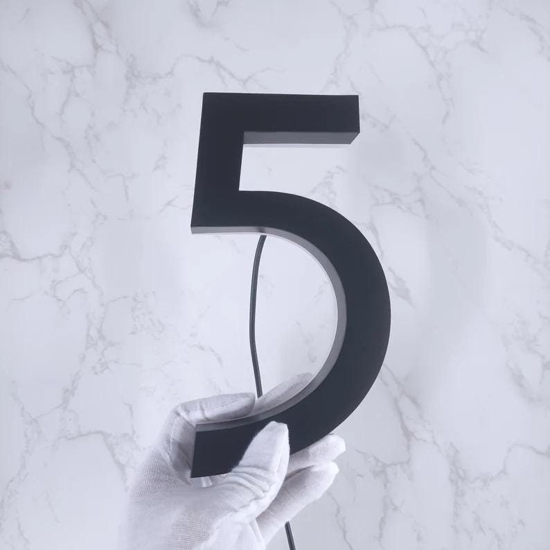 Modern LED Backlit House Numbers - Custom LED Backlit House Numbers ...