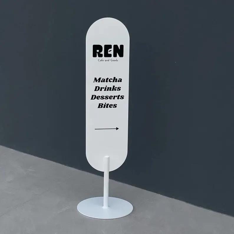 Custom Standing Directional Sign - Double-sided Wayfinding Signage ...