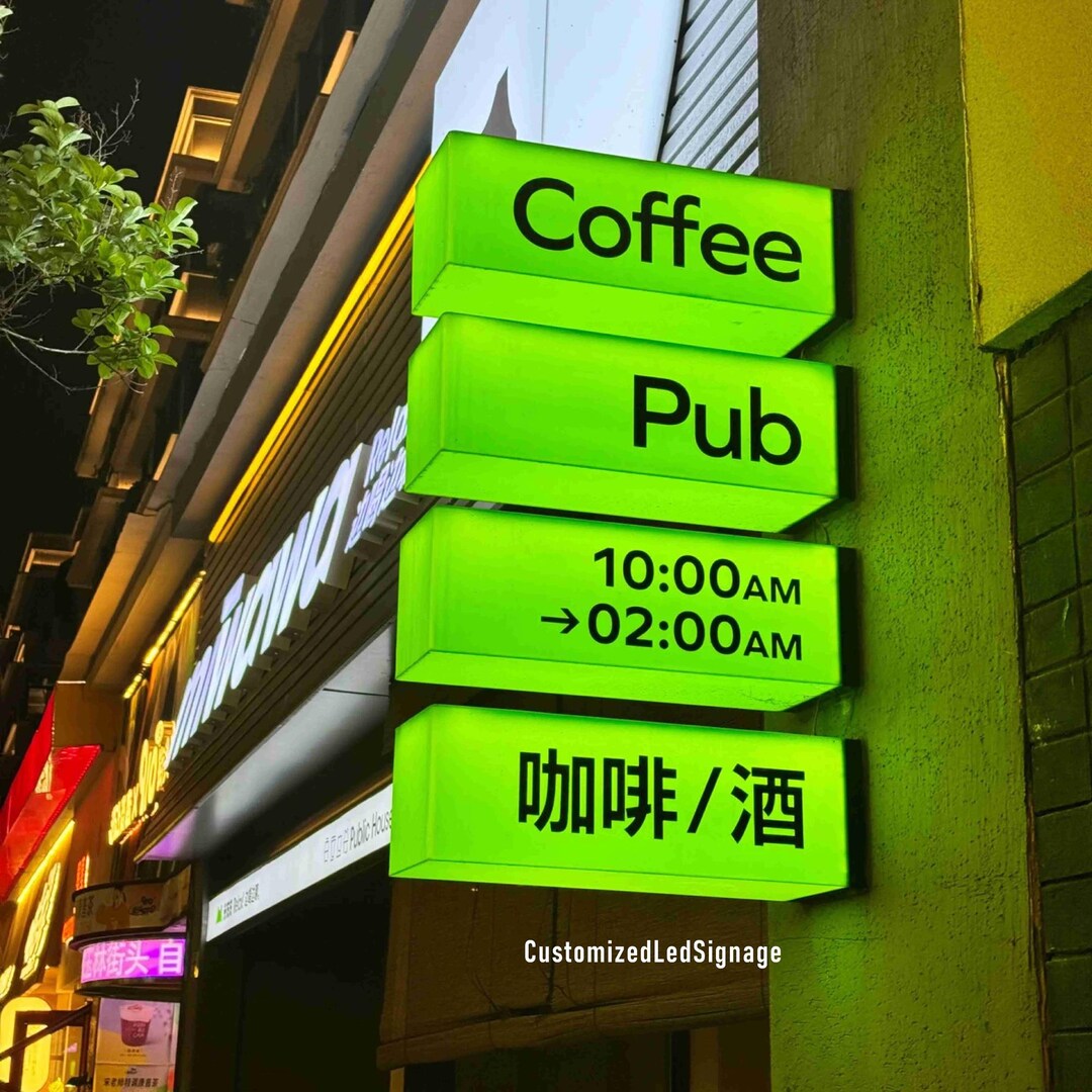 Rectangle LED Business Sign Light Box for Outdoor Storefront ...