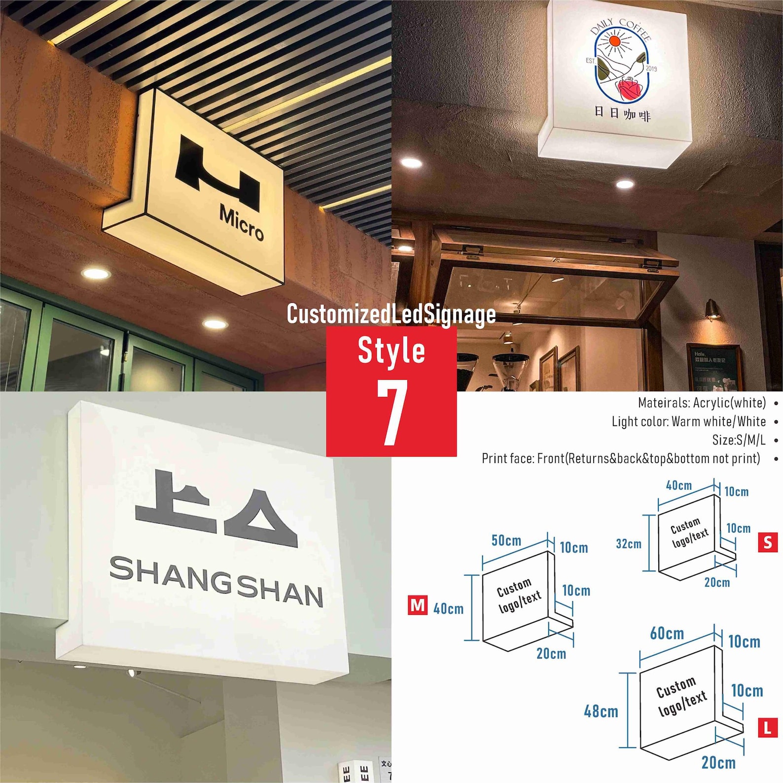 Double-sided LED Light Box for Retail Stores - Waterproof Exterior Sign ...