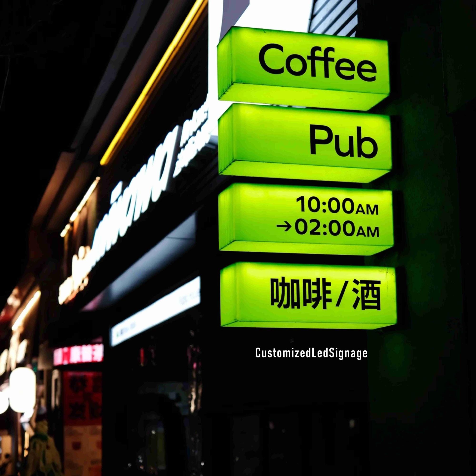 Rectangle LED Business Sign Light Box for Outdoor Storefront ...