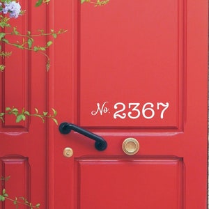House Number Decal, Front Door Number, Custom Vinyl Lettering ...