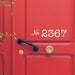 House Number Decal, Front Door Number, Custom Vinyl Lettering ...