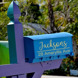 Custom Mailbox Decal, Personalized Mailbox Sticker, Name and Address ...