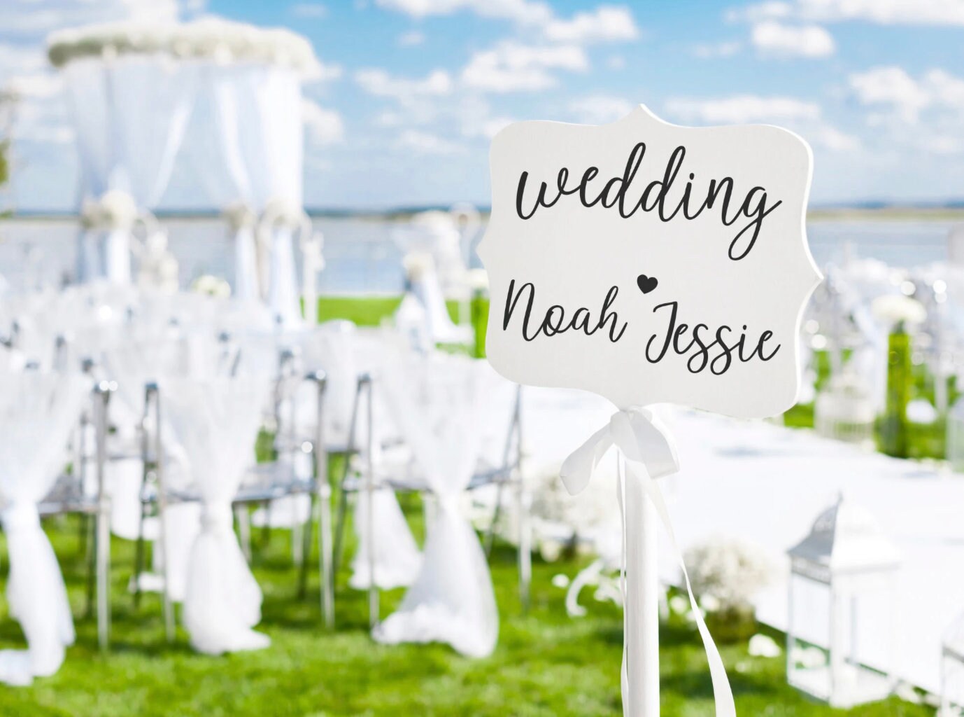 Wedding Arrow Decal, Rustic Wedding Sign Decals, Ceremony and Reception ...