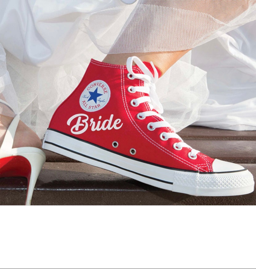 Wedding Shoe Converse Sticker, Custom Vinyl Decals, Wedding Decals ...
