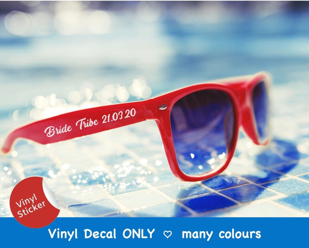 Personalized Sunglass DECALS, Custom Sunglass Stickers, Bachelorette ...