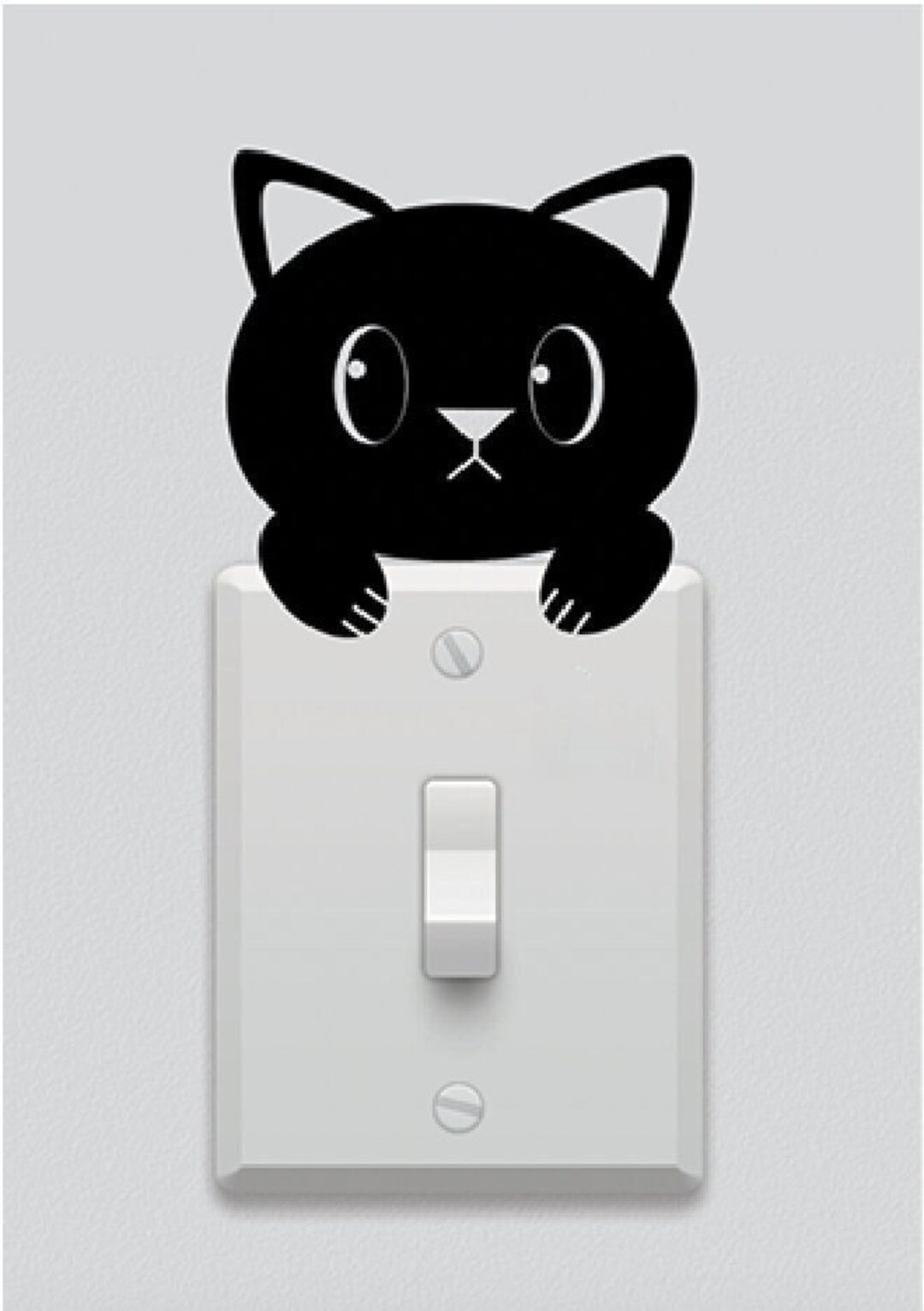 Cat Peeking Light Switch Decal, Wall Decal, Cat Decal, Room Decor, Wall ...