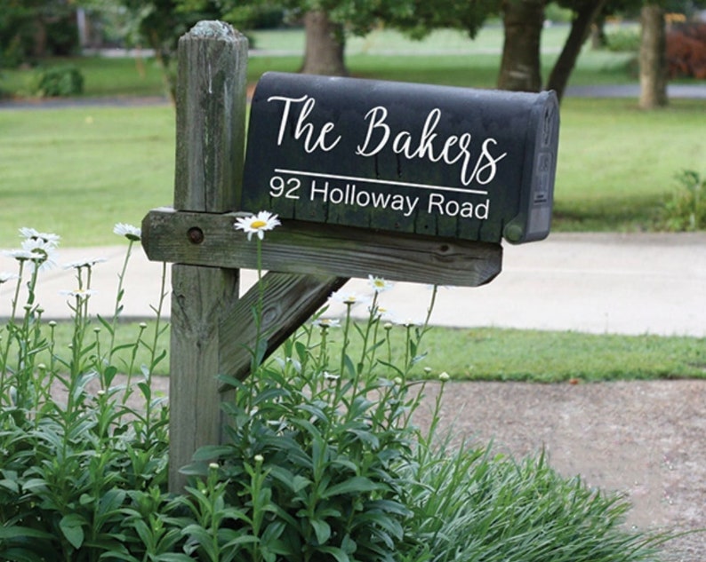 Custom Mailbox Decal, Personalized Mailbox Sticker, Name and Address ...