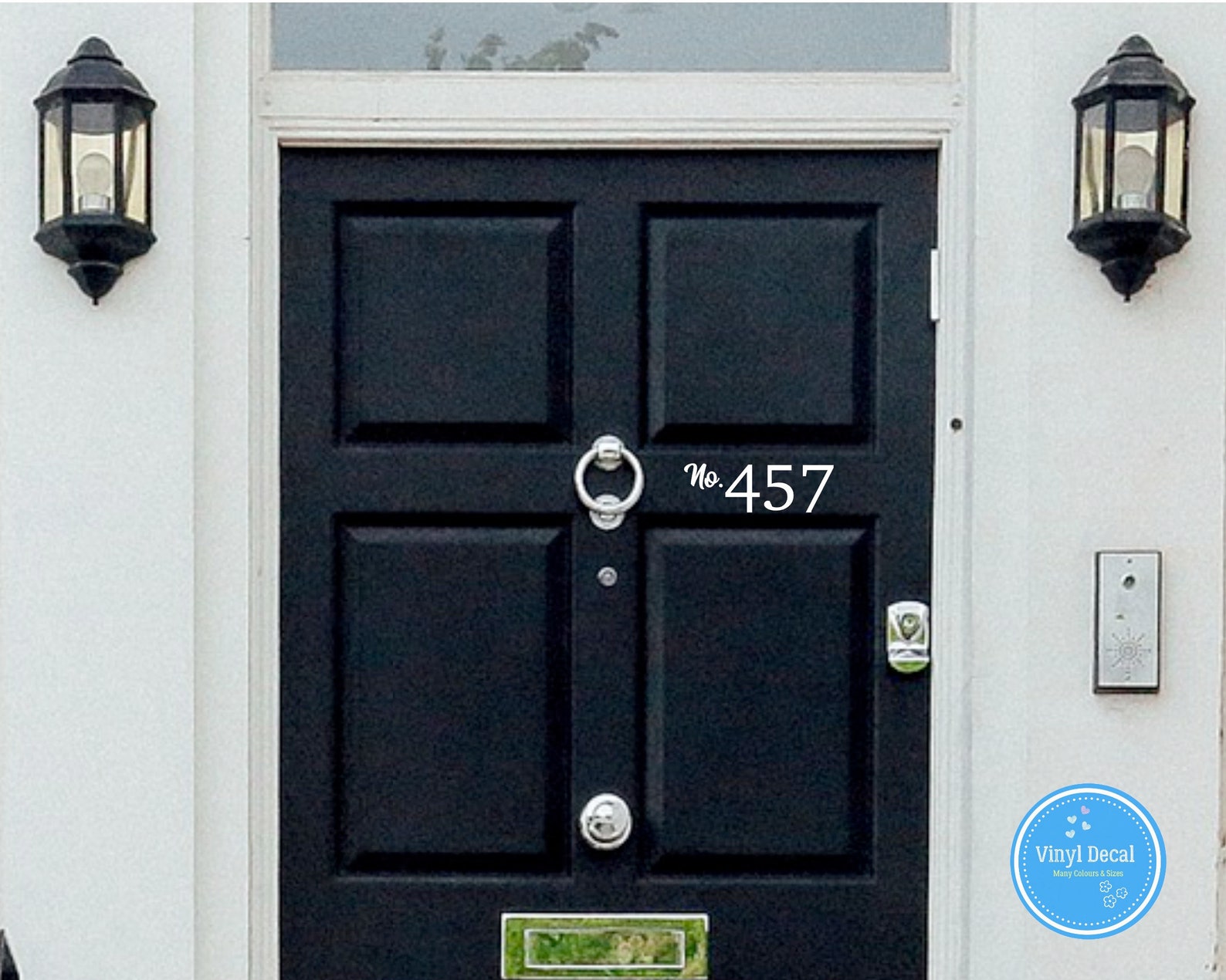 House Number Decal, Front Door Number, Custom Vinyl Lettering ...