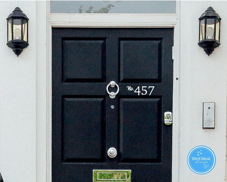 House Number Decal, Front Door Number, Custom Vinyl Lettering ...