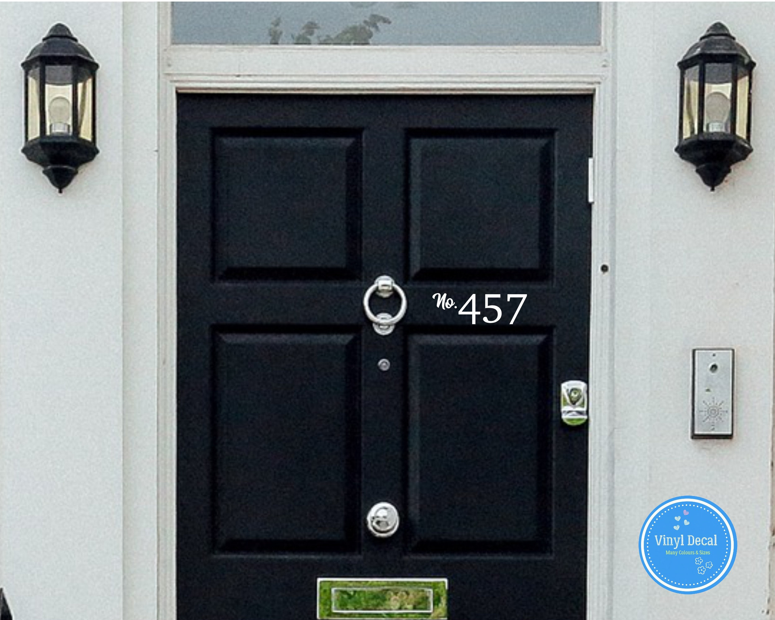 House Number Decal, Front Door Number, Custom Vinyl Lettering ...