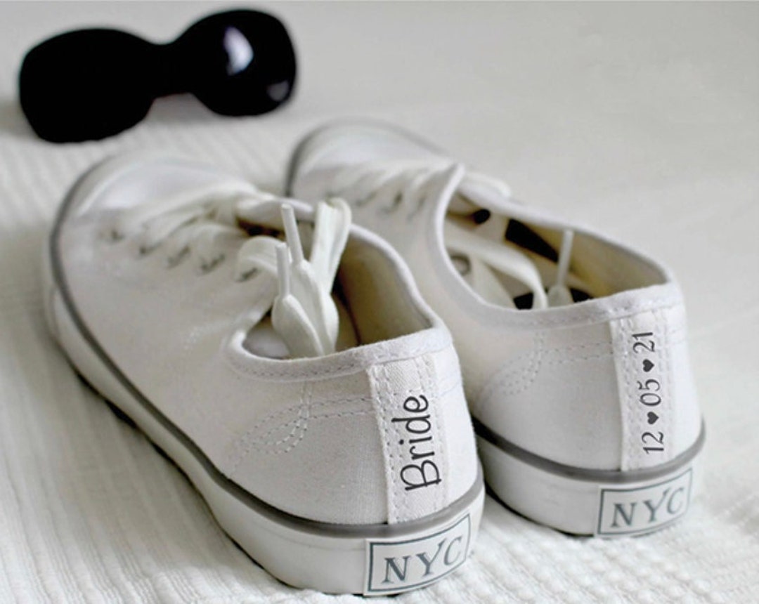 Personalized Wedding Shoe Decals, Iron-on Converse Stickers - Etsy