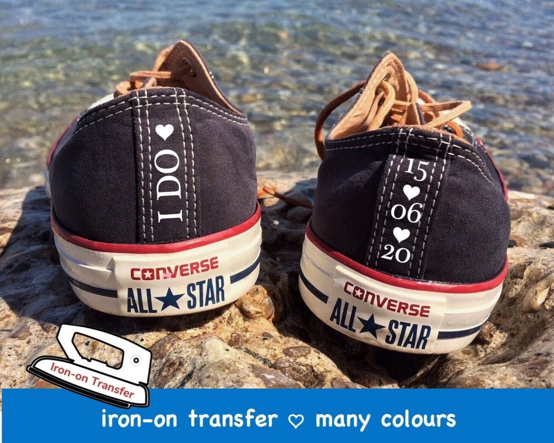Custom Wedding Shoe Iron-on Decals, Bride and Groom Stickers - Etsy