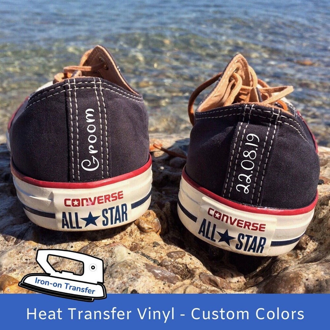 Wedding Converse Iron on Transfers, Custom Wedding Decals for Bride ...