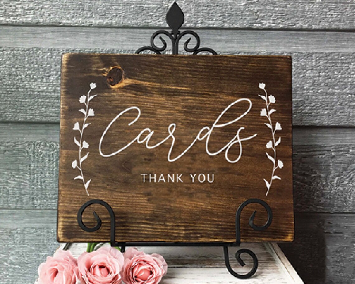 Wedding Card Box Decal, Wedding Decor, Wedding Cards Sign, Vinyl ...