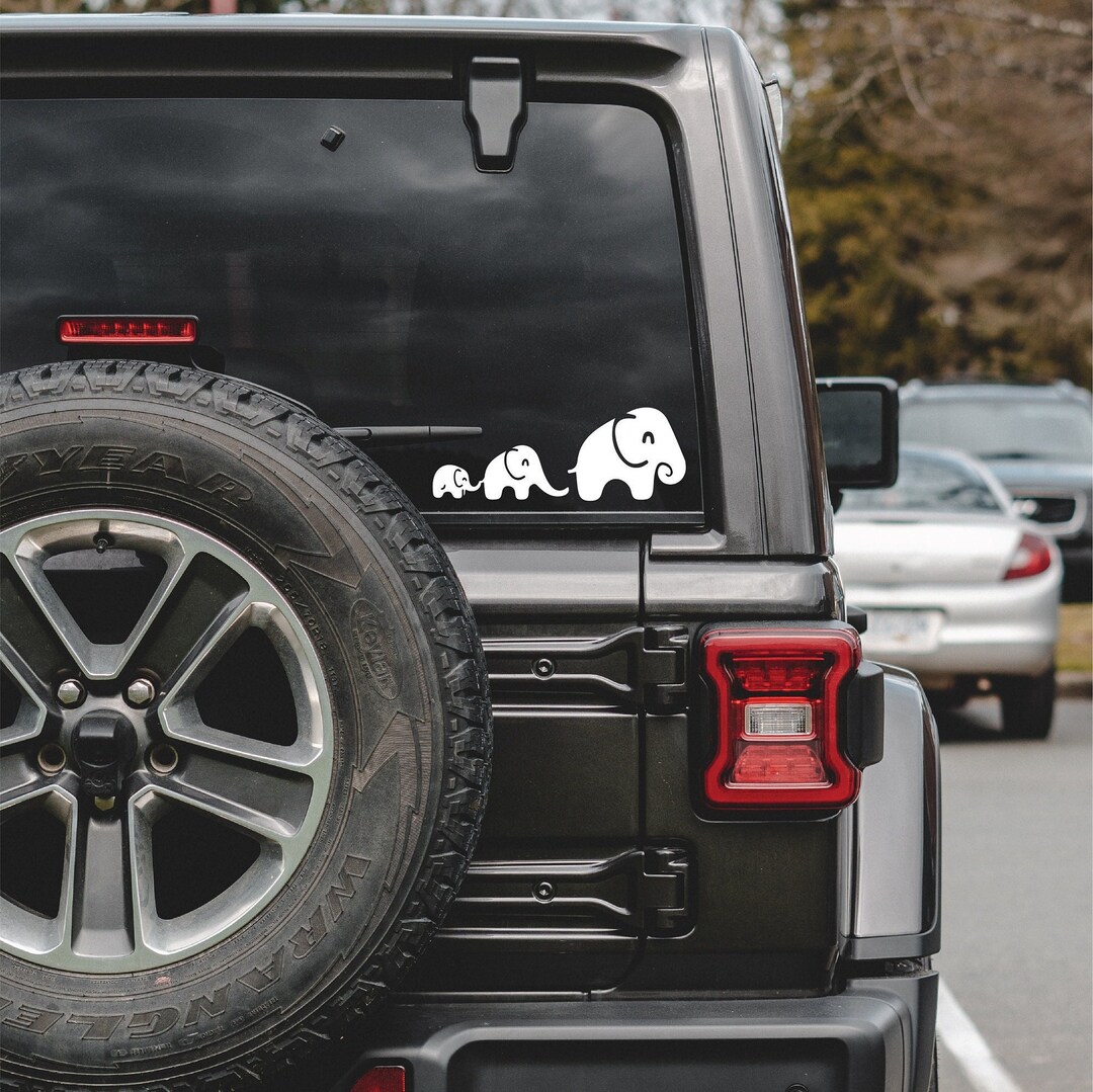 Baby on Board, Cute Elephant Weatherproof Bumper Sticker, Custom Car ...