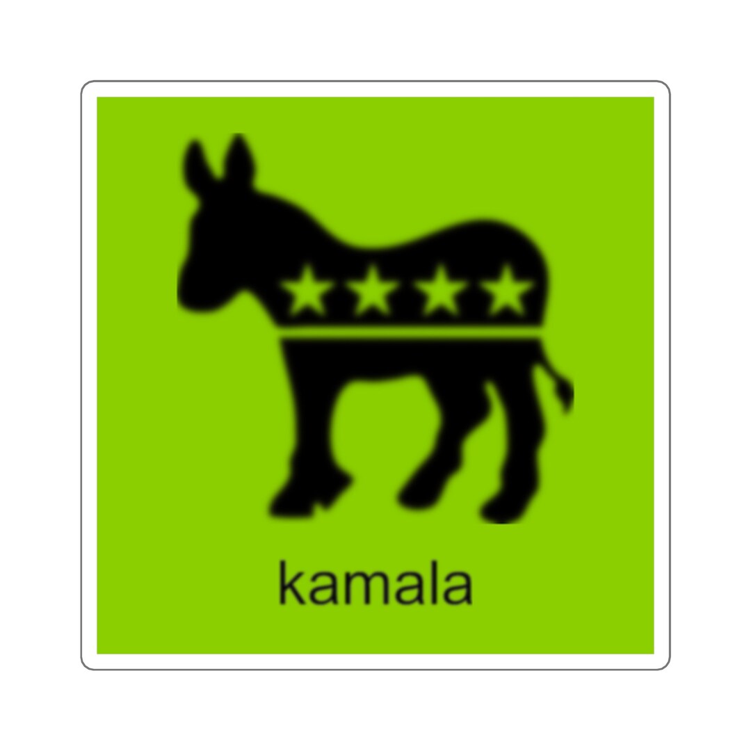 Kamala Harris, BRAT Themed Sticker, President Election, Democratic ...