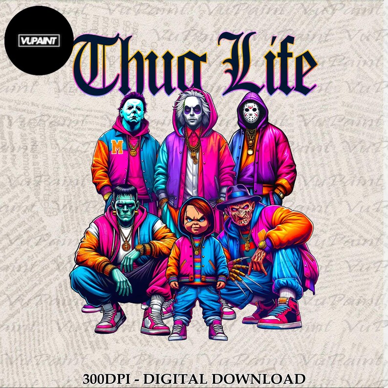 Thug Life Horror Movie Png, Halloween Horror Characters Png, Friends ...