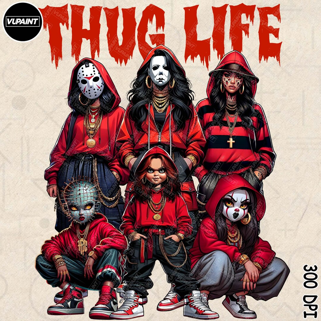 Homies Horror Movie Png, Thug Life/ Comadre Crew Halloween Character ...