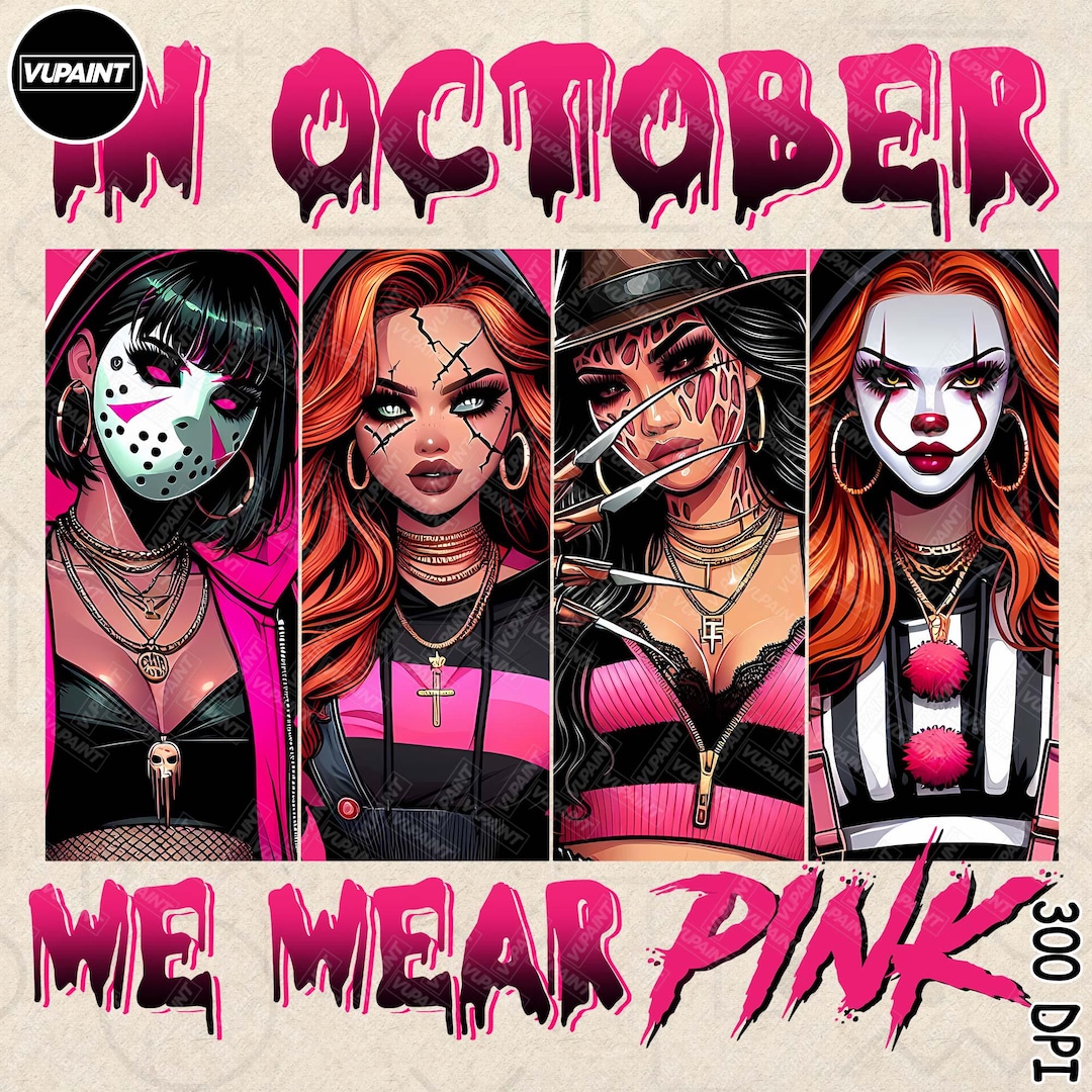 In October We Wear Pink Png, Breast Cancer Survivor Png, Pink Breast ...
