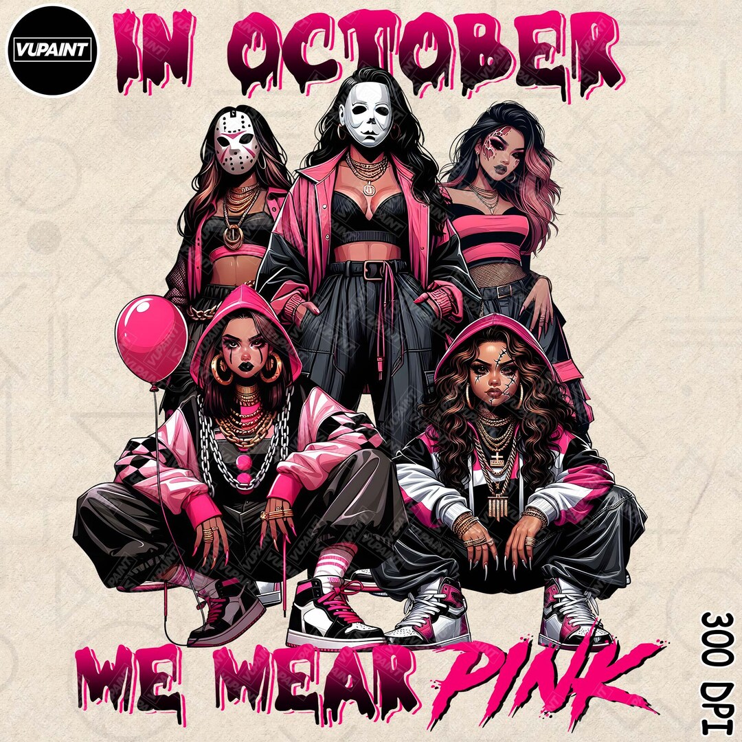 Pink Slasher Movie Png, in October We Wear Pink Png, Horror Movie Pink ...