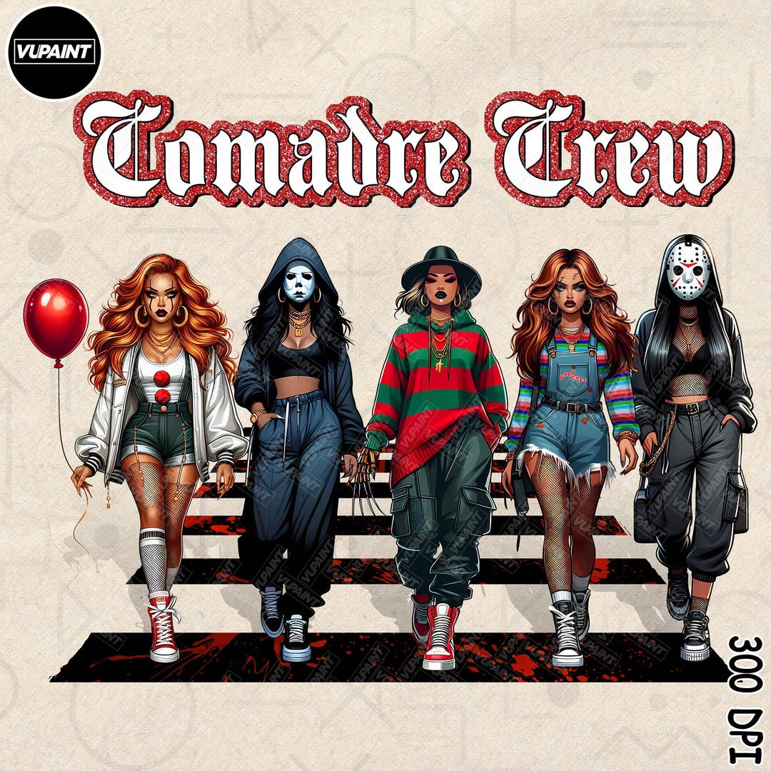 Comadre Crew Horror Movie Girls Png, Movie Killers Png, Scary Halloween ...