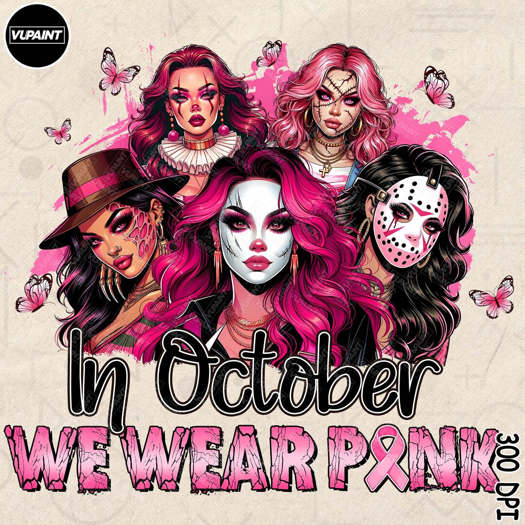Horror Movie Pink Png, Pink Slasher Breast Cancer Png, in October We ...
