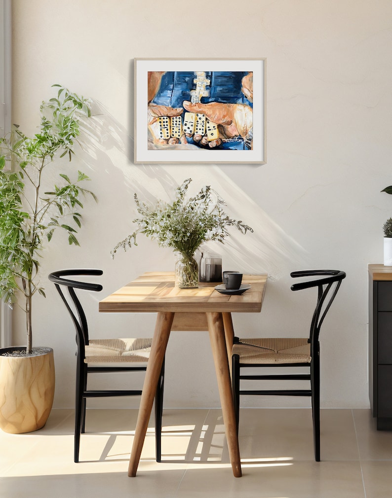 Playing Cuban Dominoes Painting | Fine Art Print by Alexis Hartog - Etsy