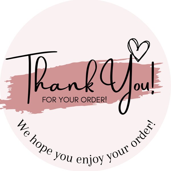 Thank You Sticker - Etsy