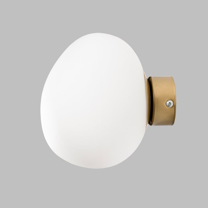 Wall Light Custom Design Pebble Shape Glass, Nordic Style Wall Sconce ...