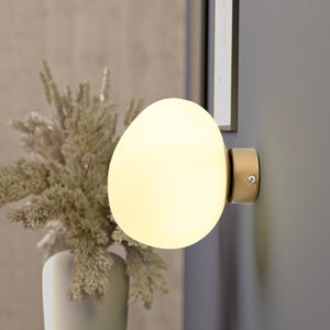 Wall Light Custom Design Pebble Shape Glass, Nordic Style Wall Sconce ...