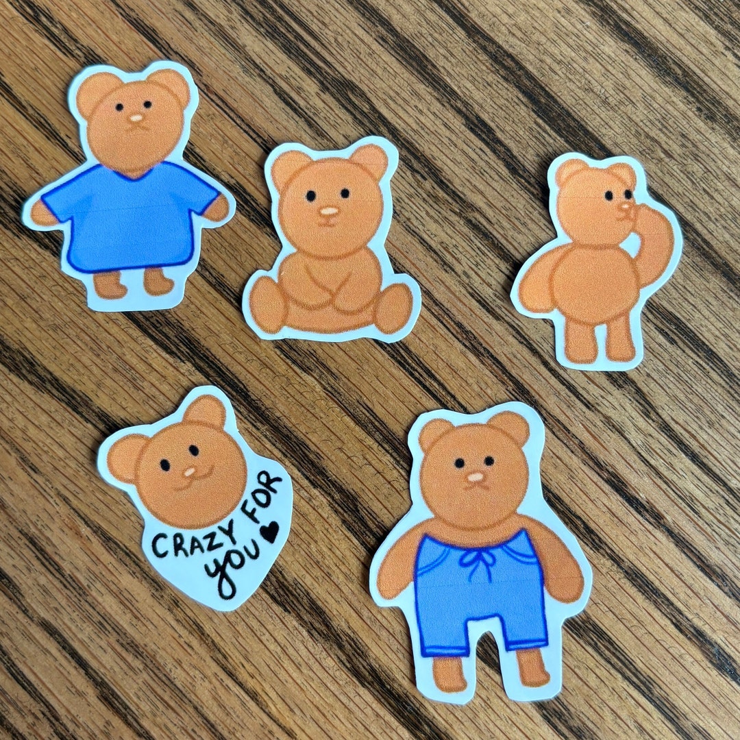 Beary Nice Pack | Water Resistant Vinyl Sticker | Cute for Laptop ...