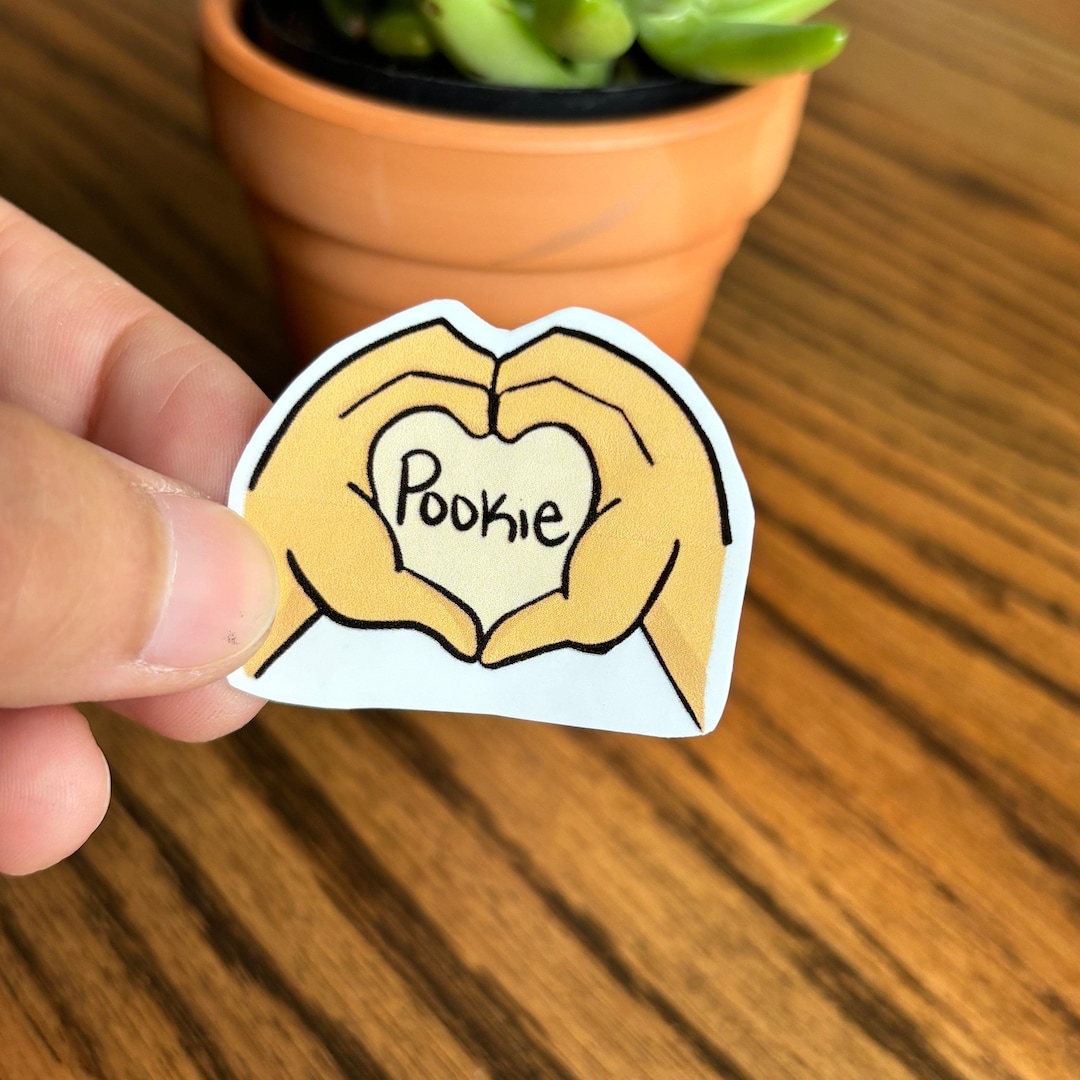 Pookie | Water Resistant Vinyl Sticker | Cute for Laptop, Water Bottle ...