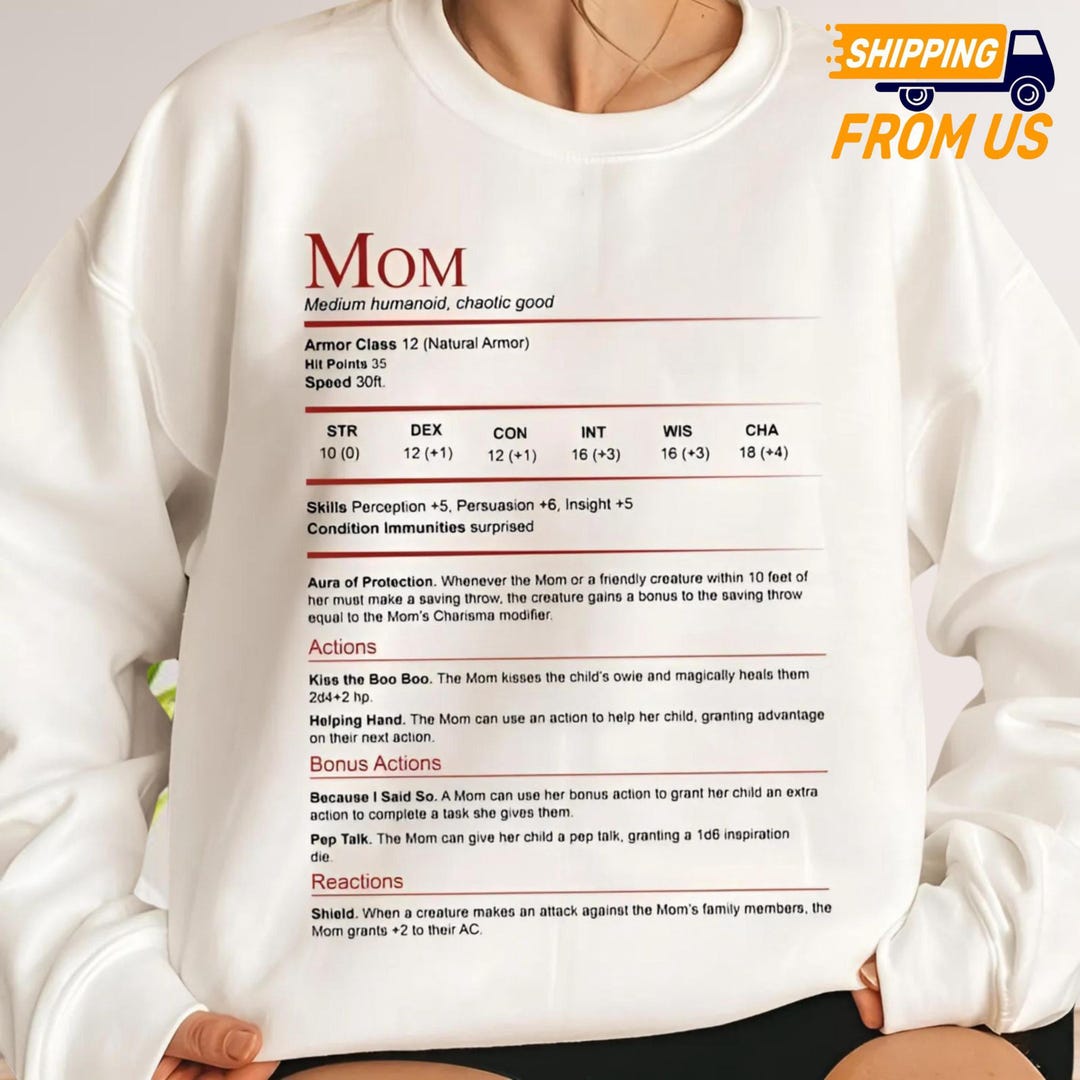 Dnd Mom Shirt, D&D Mom Comfort Shirt, Dungeons and Dragons Mommy Shirt ...