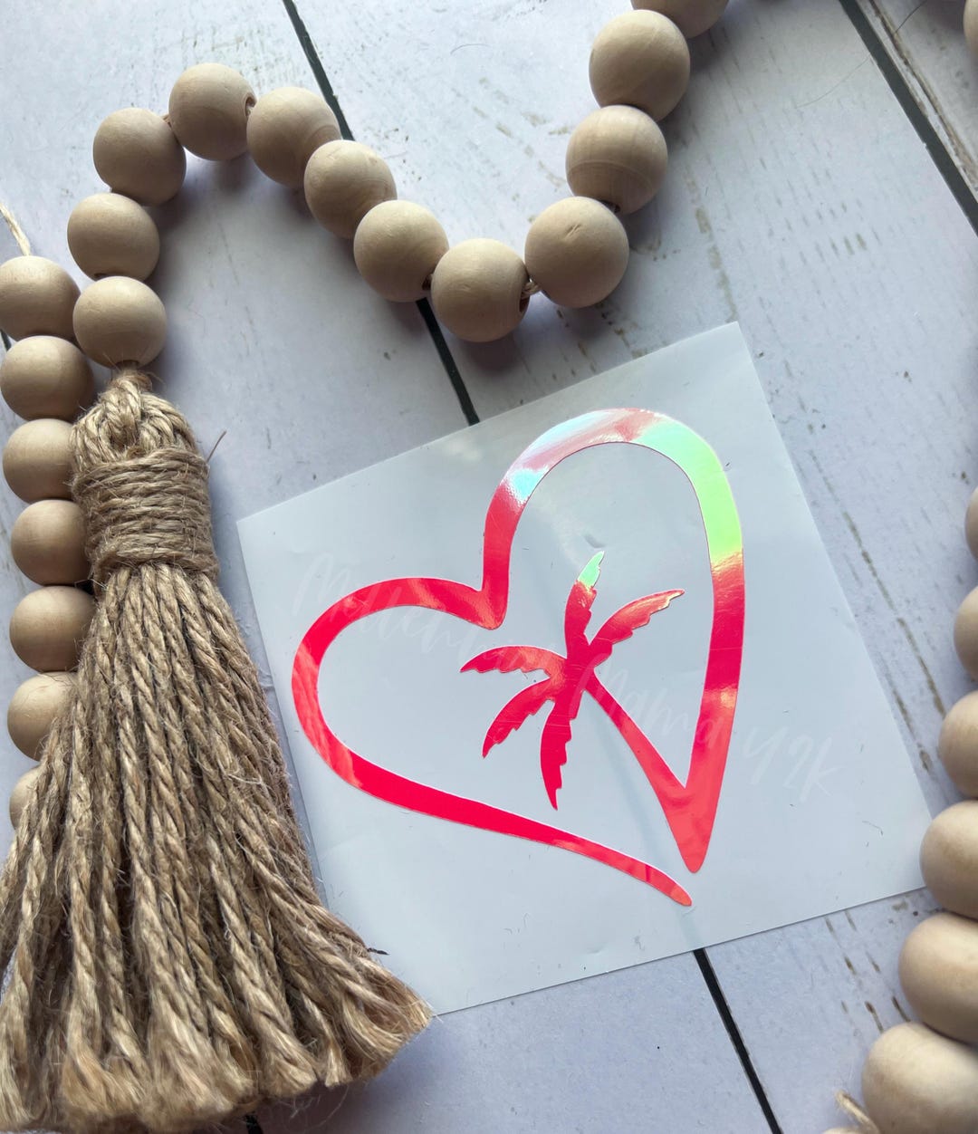 Palm Tree Decal, Palm Tree Sticker, Beach Decal, Palm Tree, Ocean Wave ...