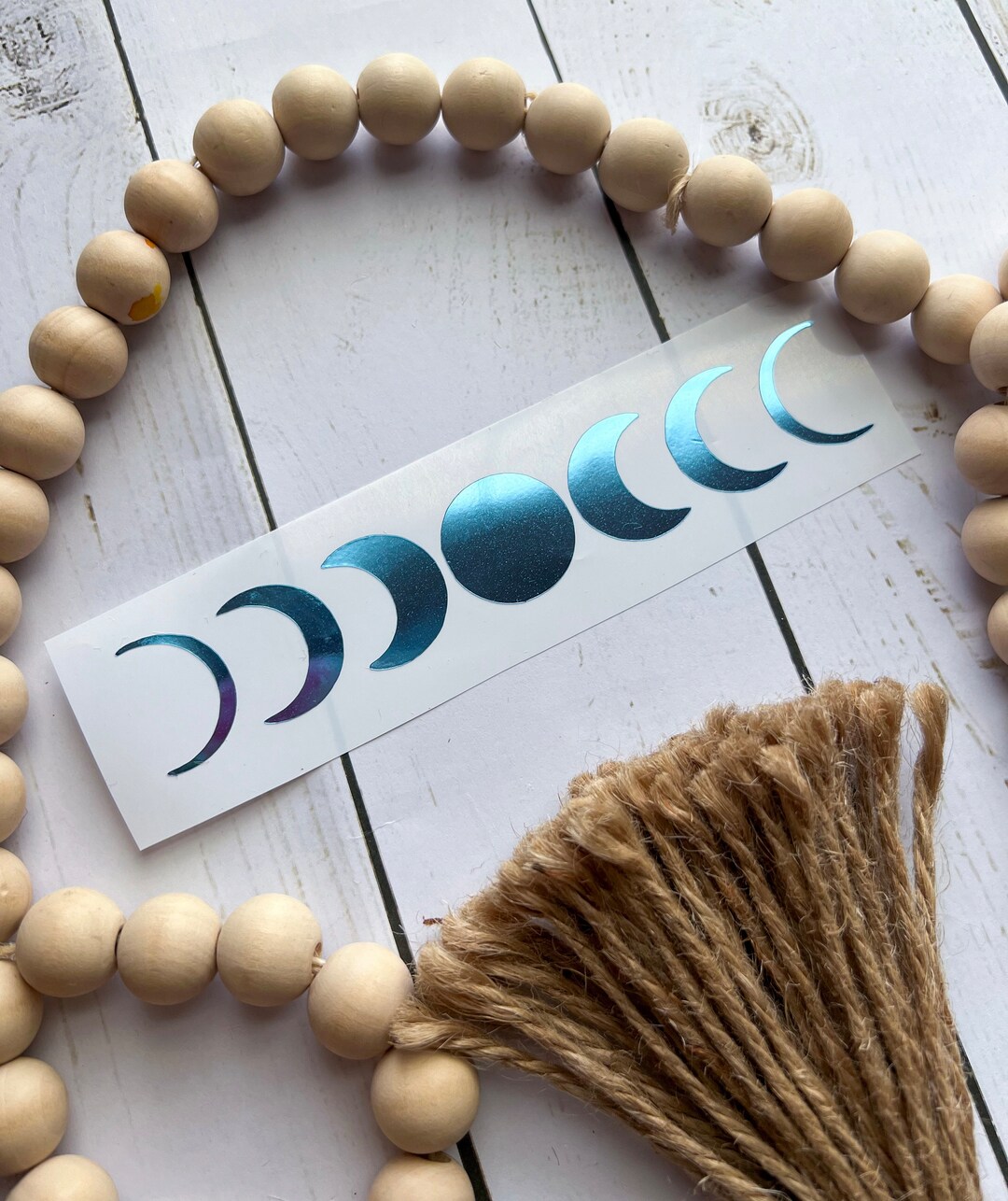 Moon Phases Decal, Holographic Moon Decal, Moon Decal, Car Decal Moon ...