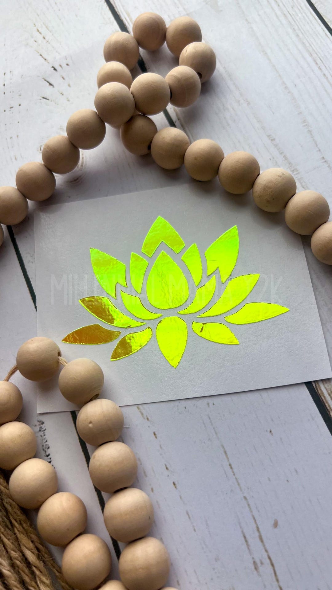 Lotus Decal, Holographic Lotus Decal, Flower Decal, Yoga Decal, Tumbler ...