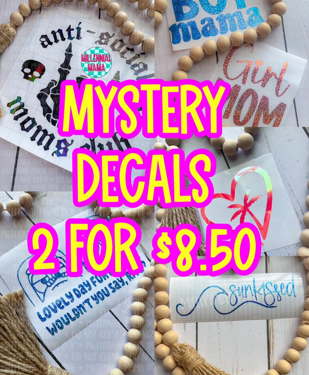 Mystery Grab Bag Decal, Mom Decals, Beach Decal, Funny Car Decal, Mom ...