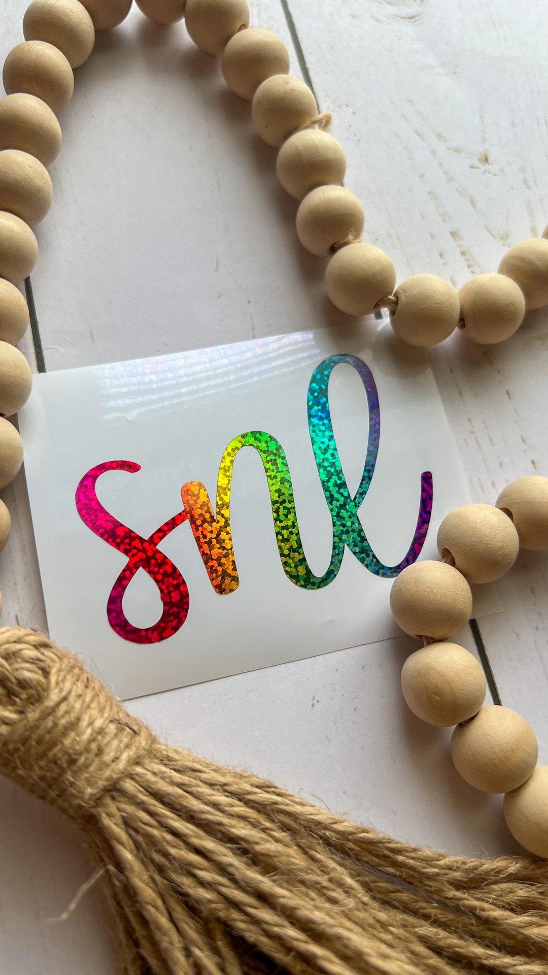 Monogram Decal, Holographic Monogram Decal, Monogram Sticker, Yeti ...